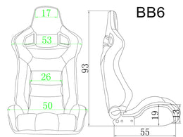 Pair BB6 Reclining Tilting Bucket Sports Seats + Runners – BB Classics