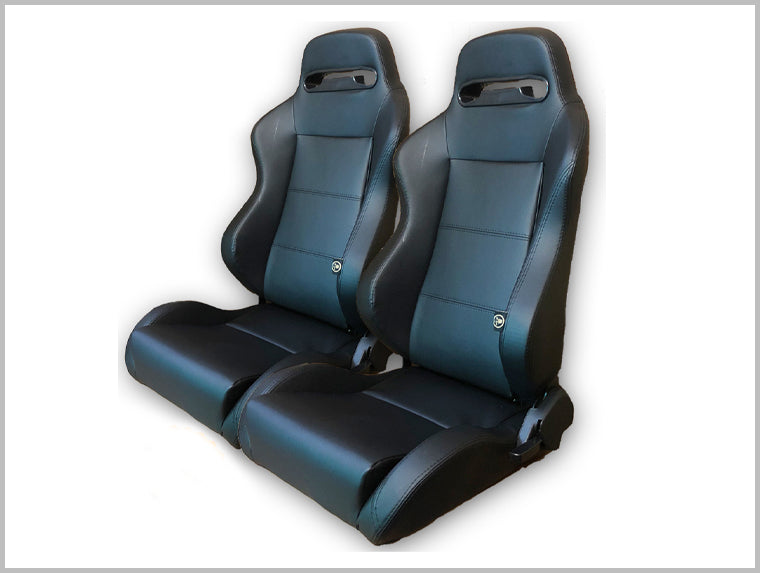 Pair BB3 Reclining Bucket Sports Seats + Runners – BB Classics