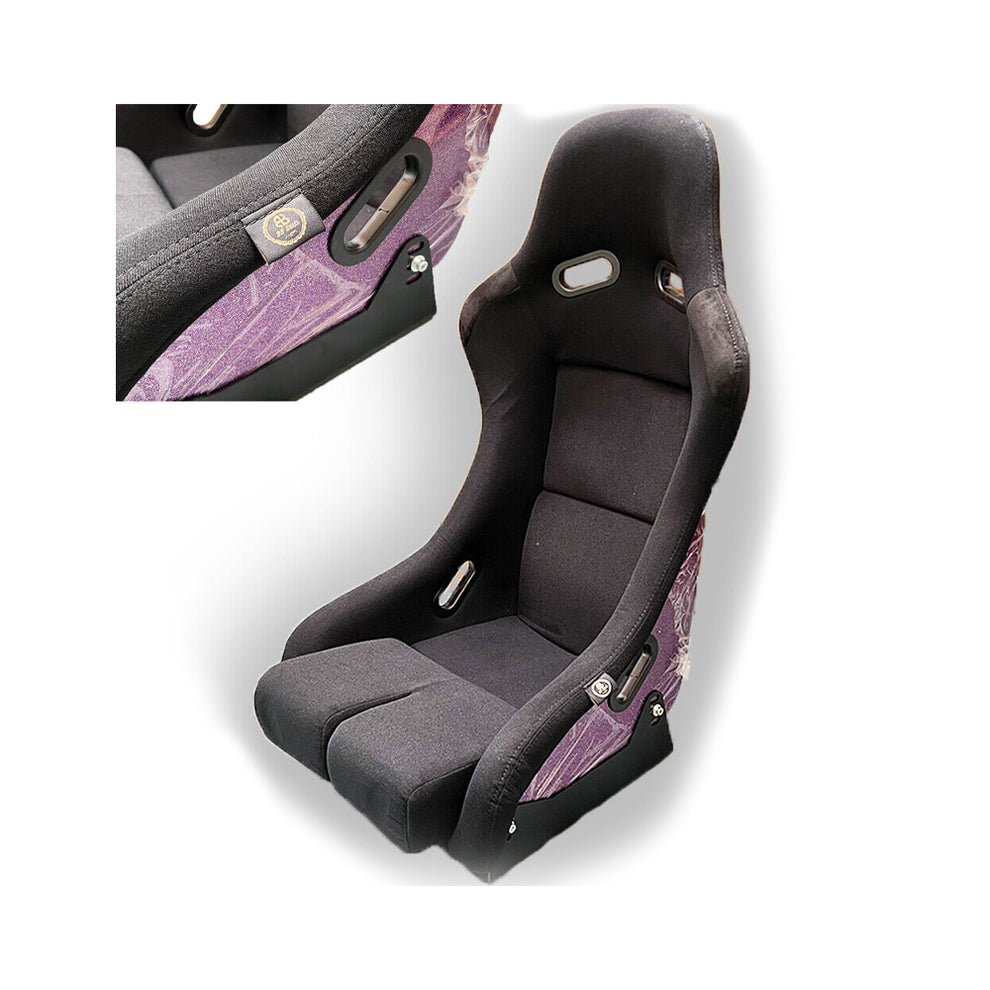 BB5 Large Lightweight Fibreglass Fixed Bucket Seat Purple Glitter Back ...