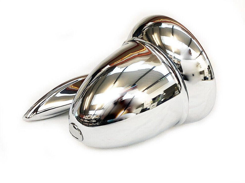 Pair Classic Chrome Bullet Wing Torpedo Mirrors – BB Classics